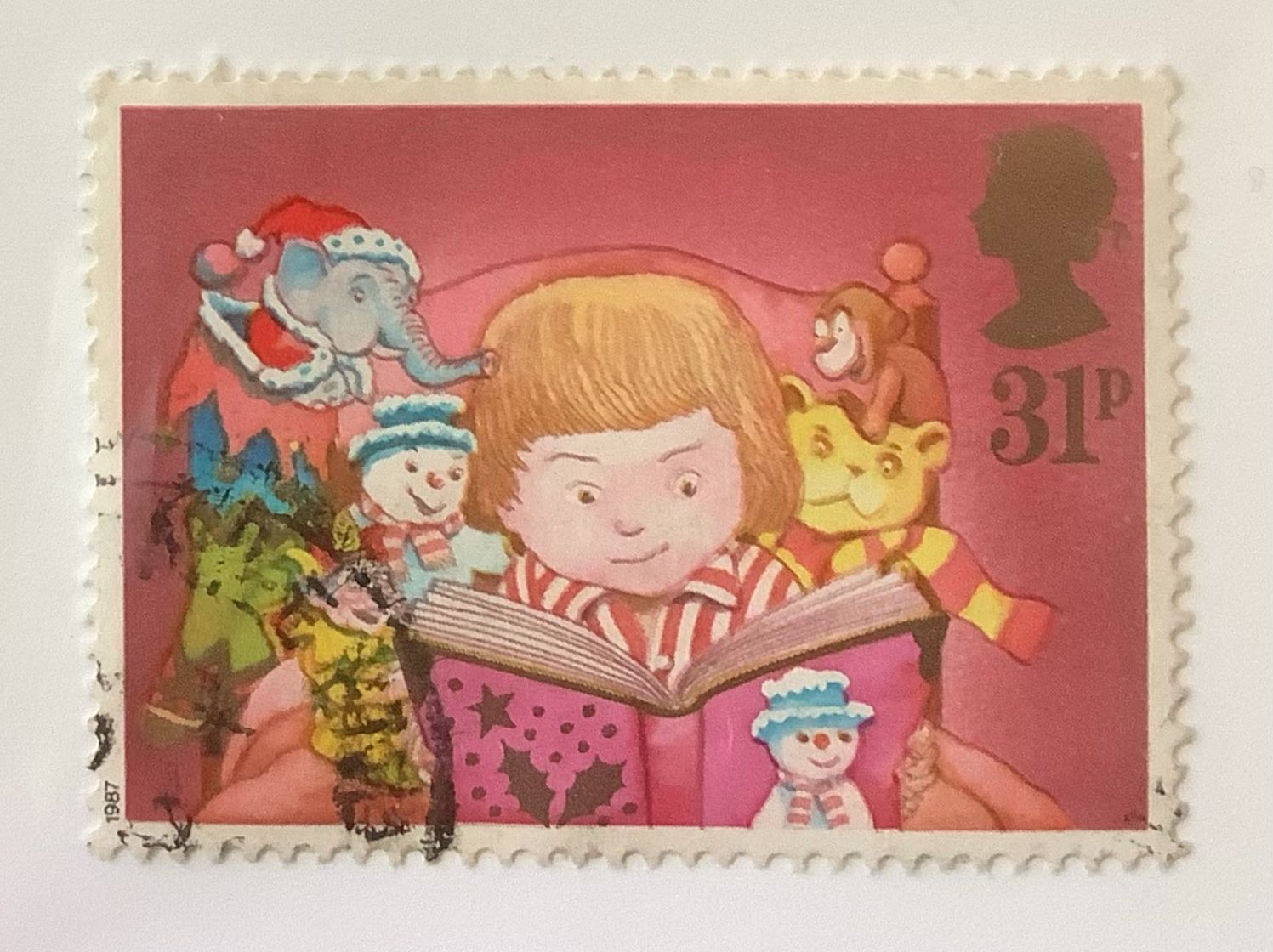 Great Britain 1987 Scott 1199 used - 31p, Christmas, reading new books ...