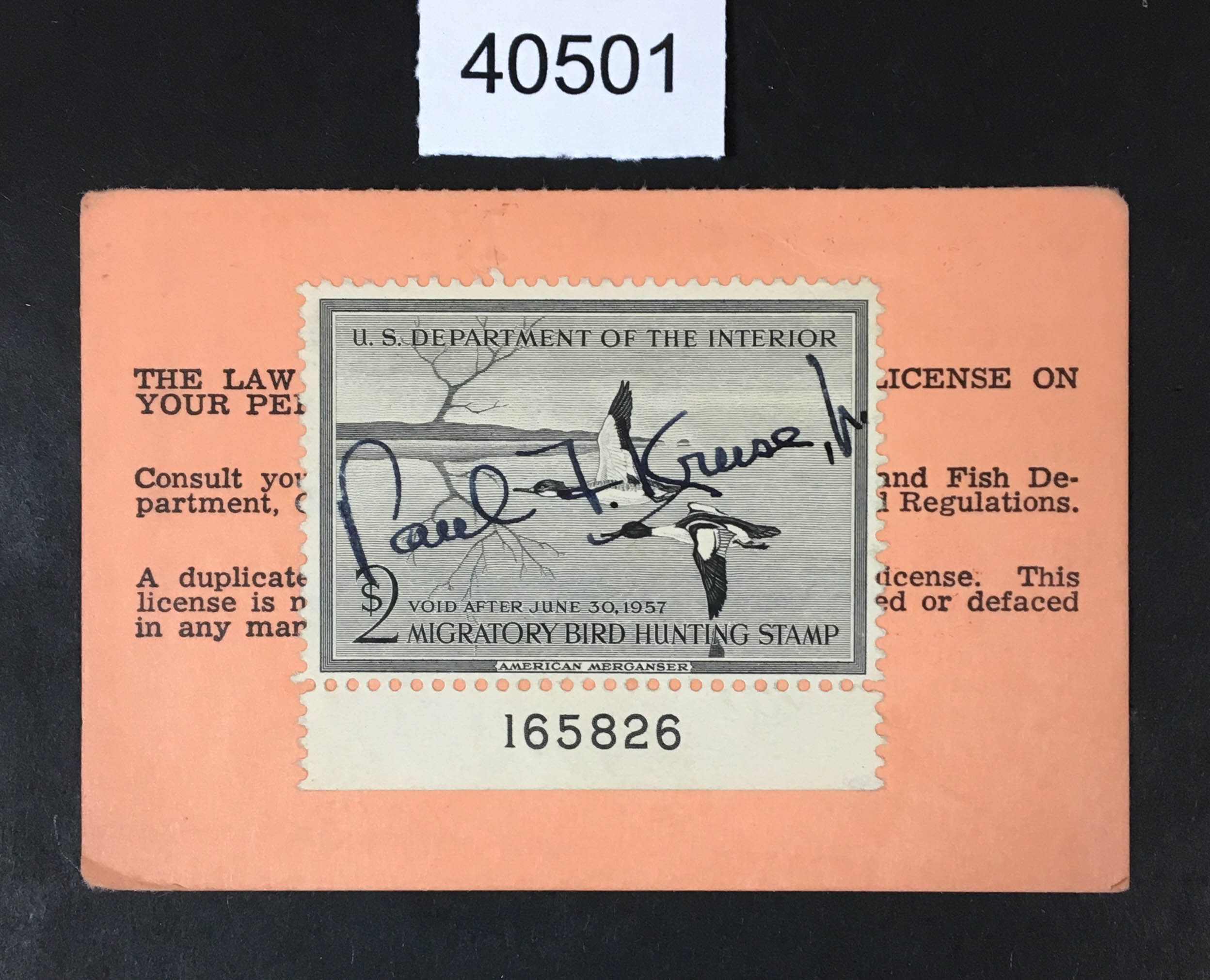 US Stamps # Rw23 Used Hunting License LOT #40501 | United States, Duck ...