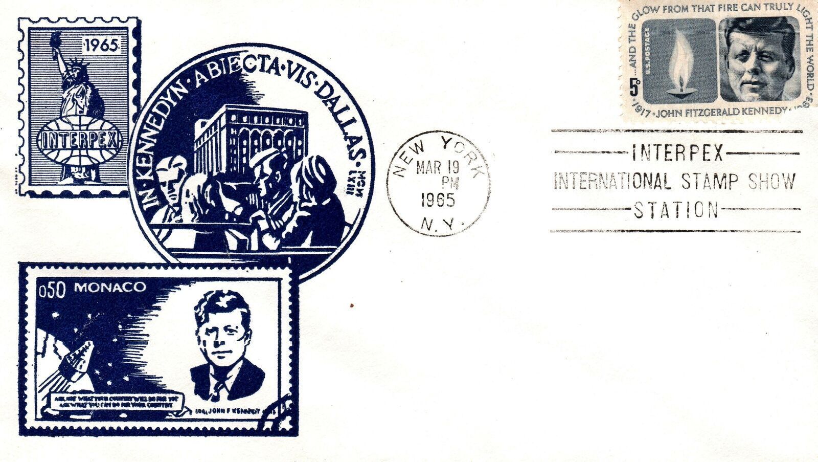 Interpex International Stamp Show 1965 Special Cachet Cover New York ...