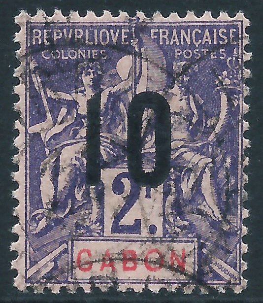 Gabon, Sc #83, 10c on 2fr, Used | Europe - France & Colonies, General ...