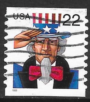 USA 3263: 22c Uncle Sam, used, VF | United States, General Issue Stamp ...