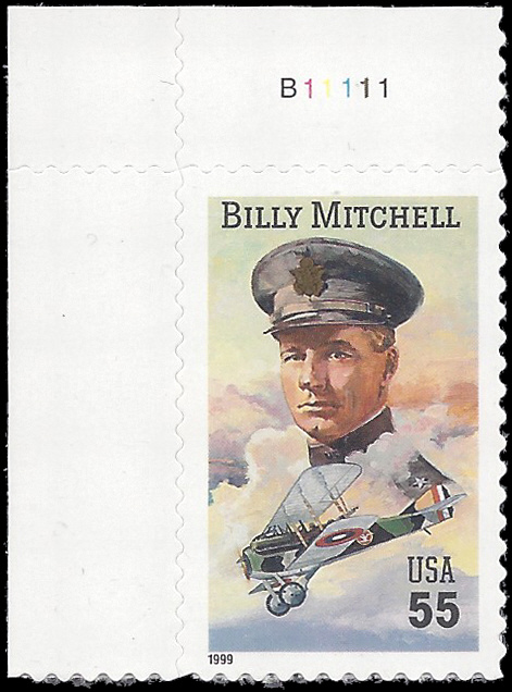 #3330 55c Gen. William "Billy" L. Mitchell P# 1999 Mint NH / HipStamp