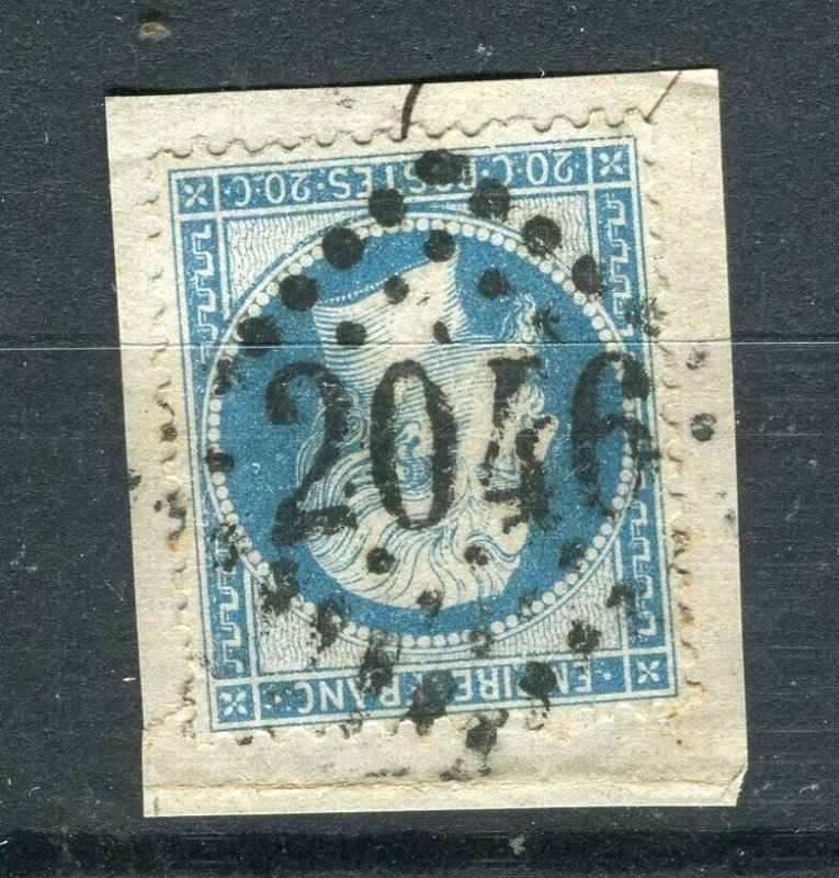 FRANCE; 1860s early classic Napoleon POSTMARK PIECE Numeral 2046 ...