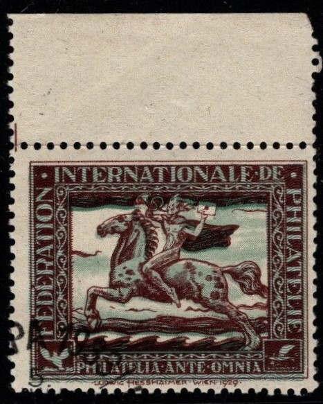 1929 Austria Poster Stamp Wien Federation International Philatelists ...