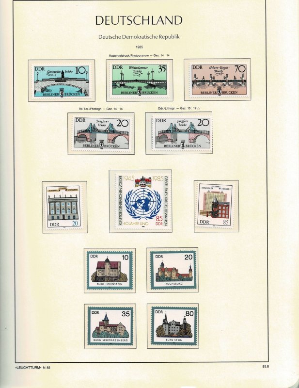 1980 – 1989 Germany DDR Collection in Red Binder | Europe - Germany ...