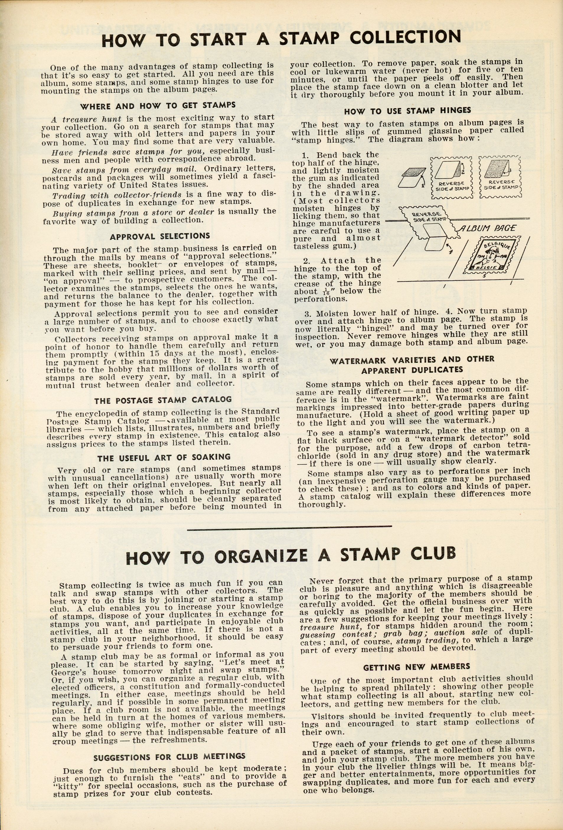 1955 Adventurer Beginner's Stamp Album / HipStamp