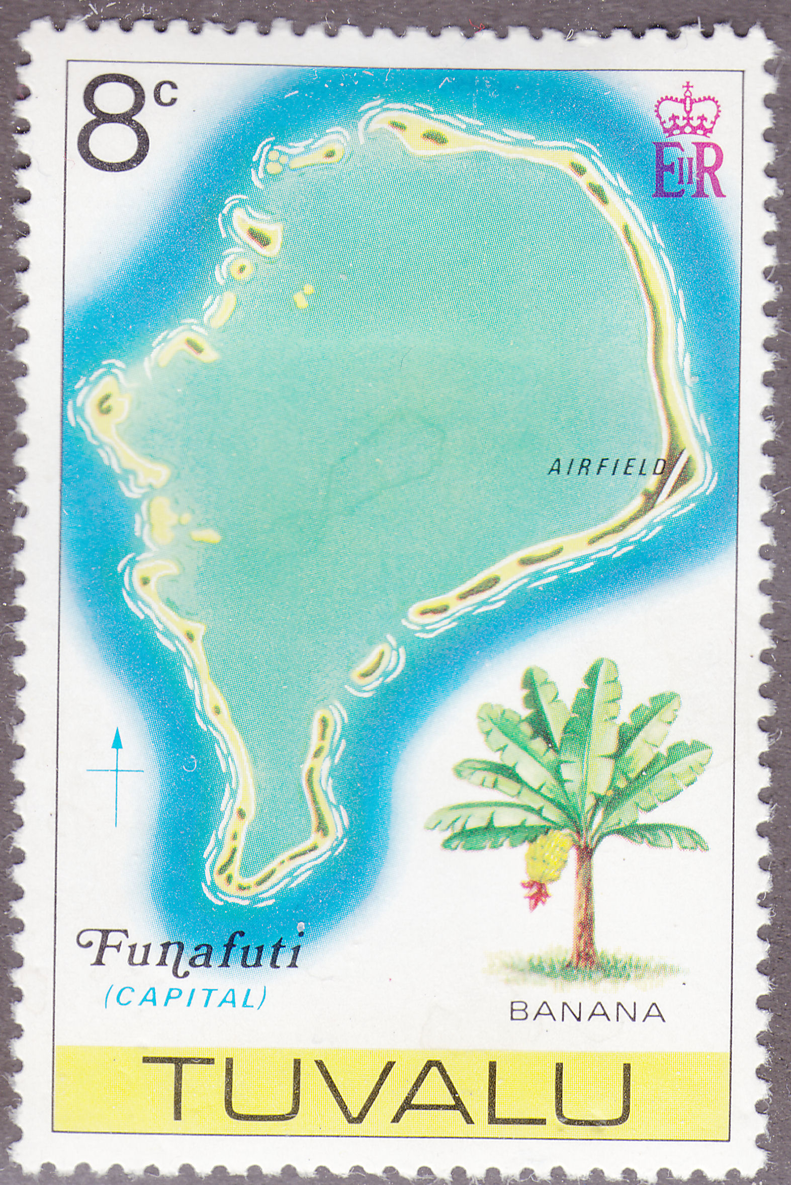 Tuvalu 28 Map of Funafuti / HipStamp