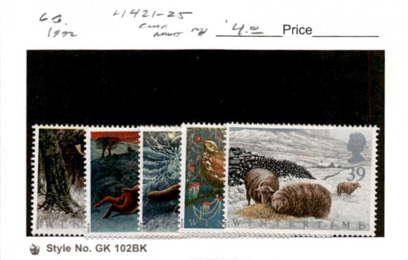 Great Britain, Postage Stamp, #1421-1425 Mint NH, 1992 Animals (AB ...