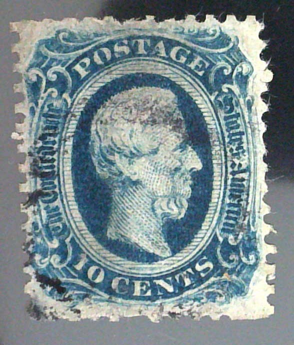 Scott CSA #12 - 10c Blue - Jefferson - Used with cert for Reference ...