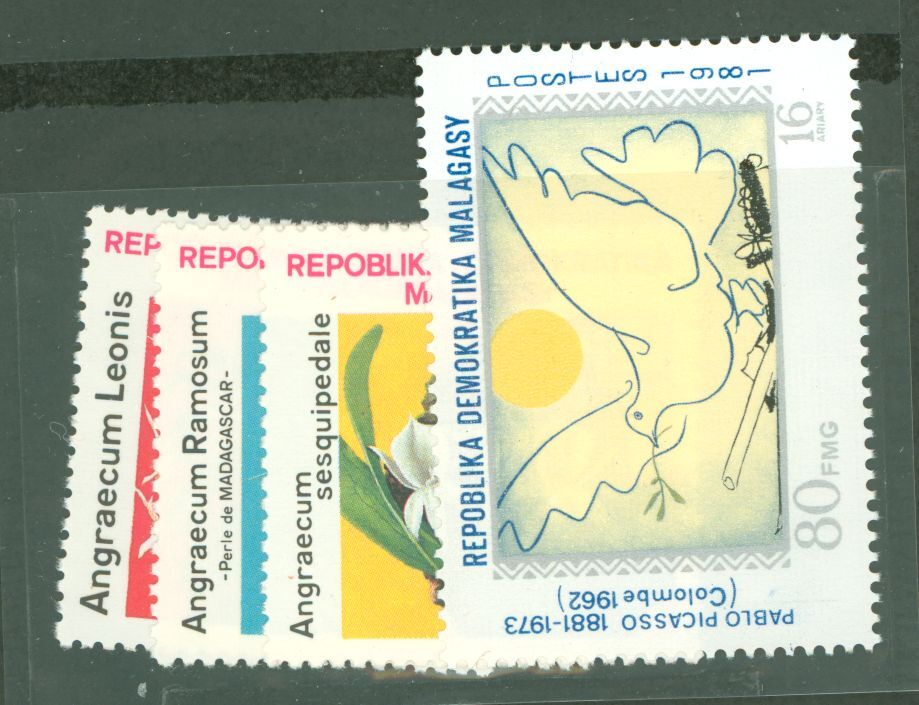 Madagascar/Malagasy Republic #612-4/626 Single (Complete Set ...