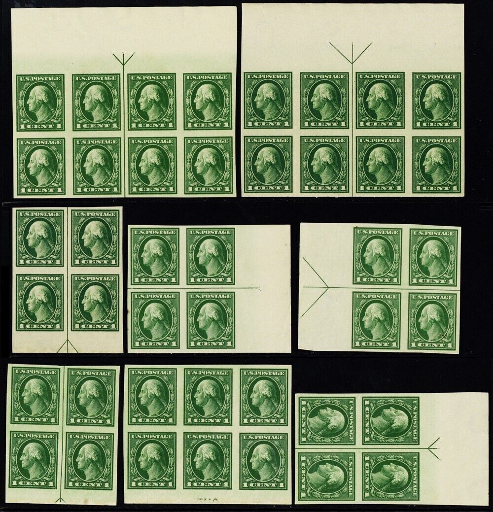 408, MNH 1¢ VF Position Multiples GREAT GROUP! - * Stuart Katz | United ...