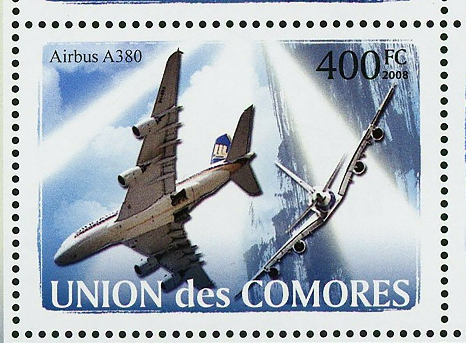 Concorde Stamp Airplane Airbus A380 G-BOAC F-BTSD S/S MNH 1925-1930 ...