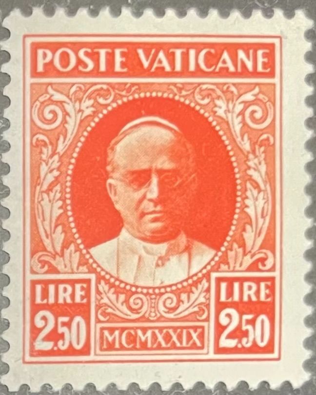 1929 Stamp of Vatican City of Pope Pius XI SC# 11 MH OG | Europe ...