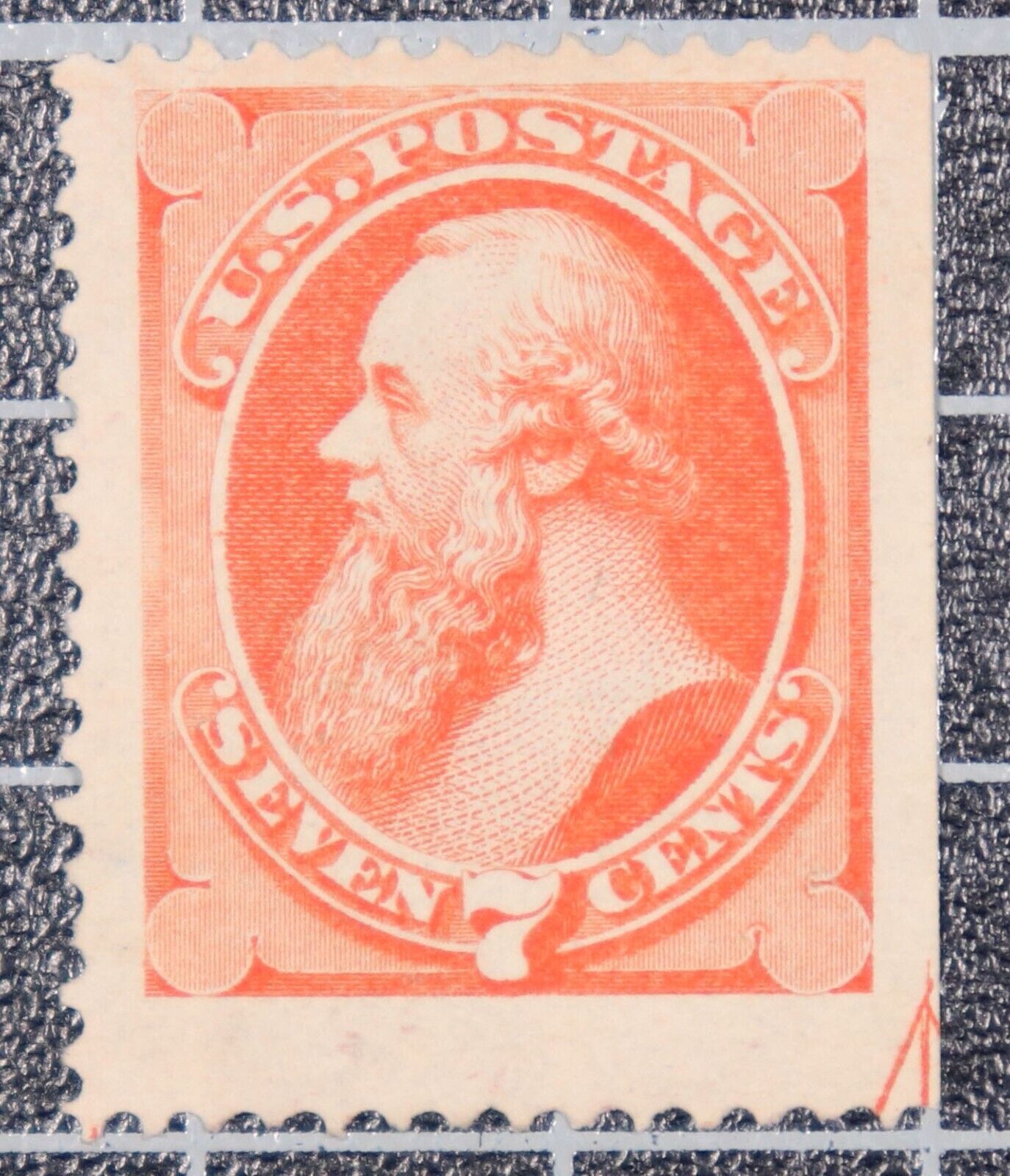 Scott 160 - 7 Cents Stanton Mint No Gum - Nice Stamp Guide Arrow SCV ...