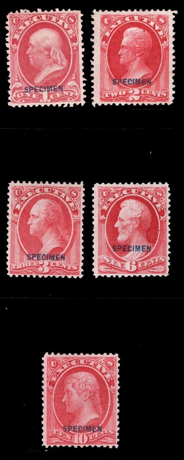 US Stamps #O10S-O14S Specimen SET Official Unused LOT #82400* | United ...