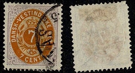 Danish West Indies #9 used 7c oval | Caribbean - Danish West Indies ...