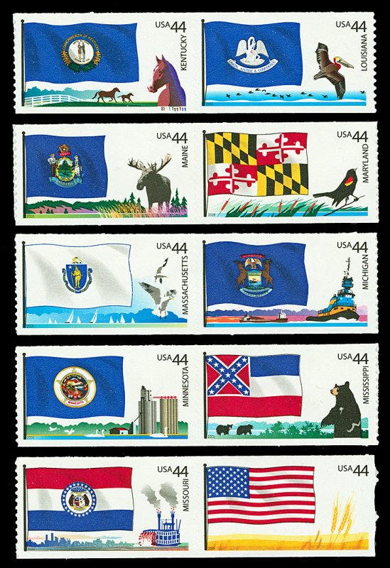 Scott 4293-4302 44c Flags of Our Nation Mint NH Cat $10 (face $4.40 ...