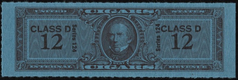 TC2546a Series 124: Class D Cigar Revenue Stamp: 12 Cigars (1954) NGAI ...