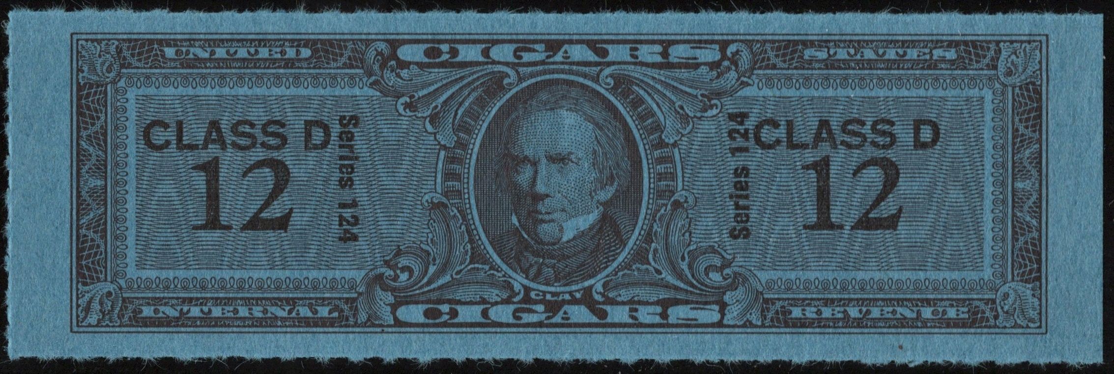 TC2546a Series 124: Class D Cigar Revenue Stamp: 12 Cigars (1954) NGAI ...