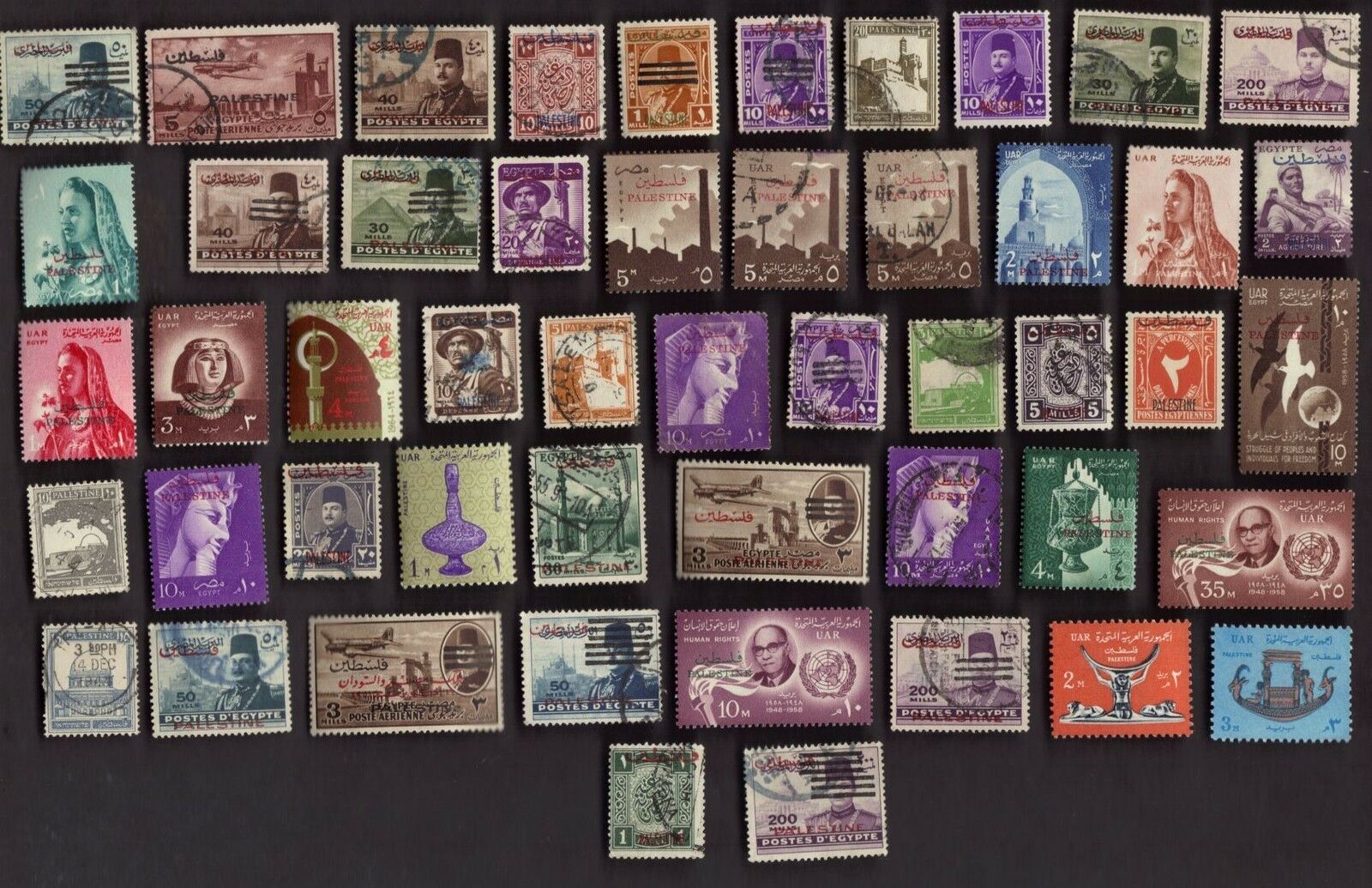 50 All Different PALESTINE & GAZA STAMPS | Middle East - Palestine ...