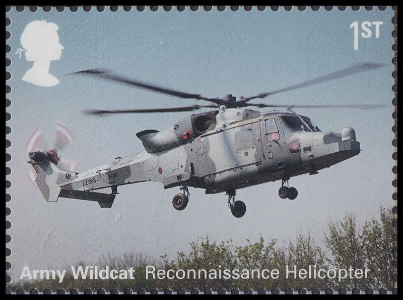 GB 4574b British Army Vehicles Army Wildcat 1st single (1 stamp) MNH ...