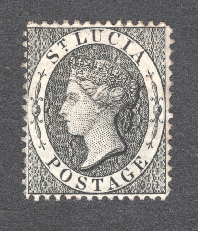 St. Lucia, Scott #11 VF, Unused, Queen Victoria, CV $50.00 ...