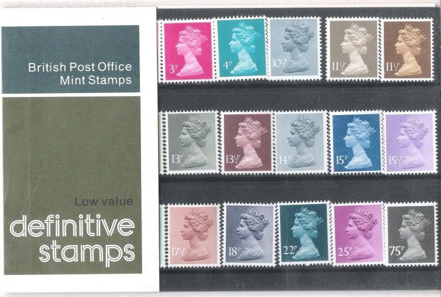 1977 Low Value Definitive Stamp Presentation pack UNMOUNTED MINT ...