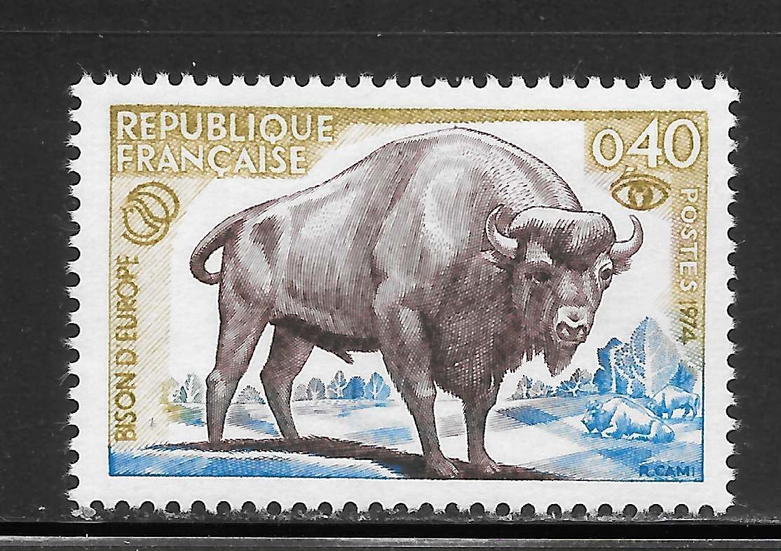 France Scott 1407 MNHOG - 1974 40c Bison/Nature Protection | Europe ...