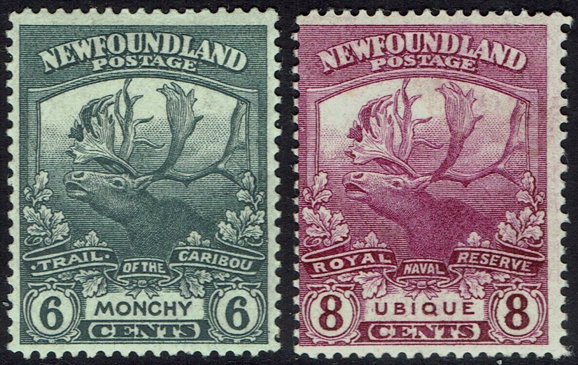 Newfoundland 1919 Caribou 6c and 8c | Canada, Stamp / HipStamp