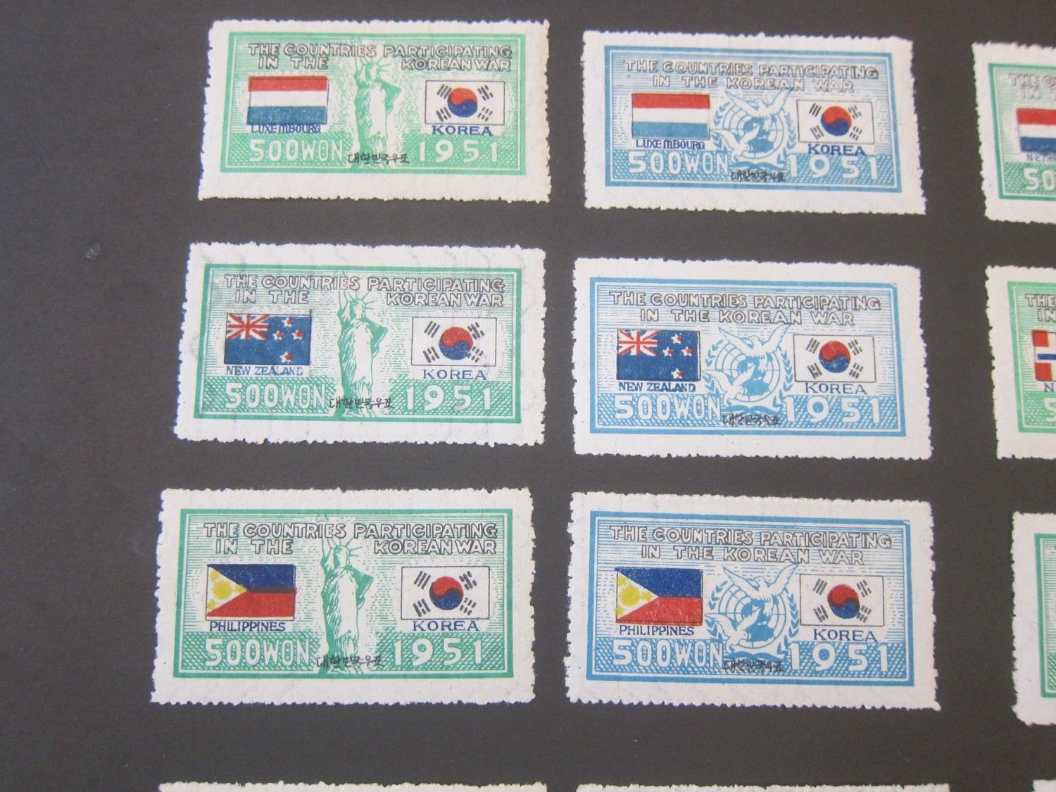 Korea 1951 Sc 132-72(43) set MH | United States, General Issue Stamp ...