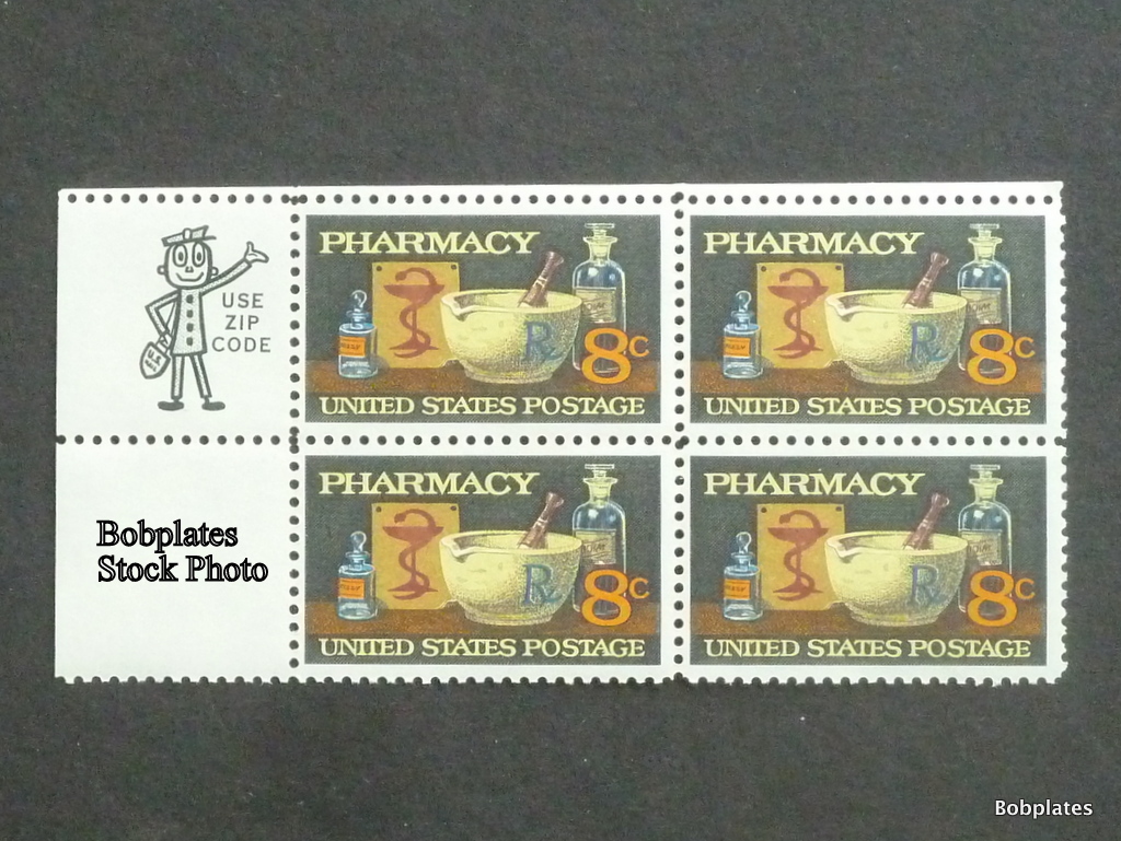 BOBPLATES #1473 Pharmacy Zip Block F-VF MintNH ~ See Details for ...