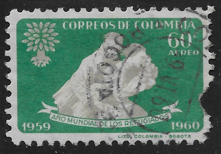Colombia #C371 60c Fleeing Family and Uprooted Oak Emblem | Central ...