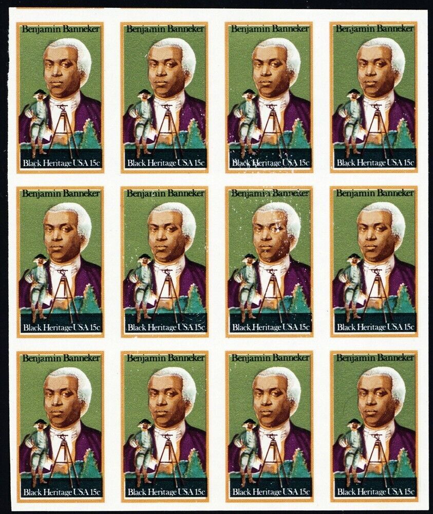 1804, Mint NH 15¢ "Printers Waste" Imperforate Block of 12 Stamps ...