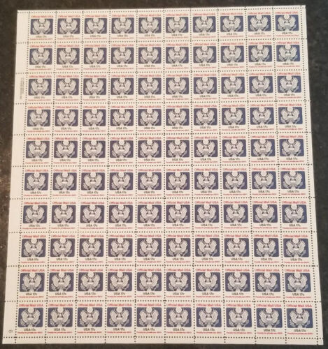 O130 17c Official, Sheet of 100, VF OG NH, *..MORE.. k0322 | United ...
