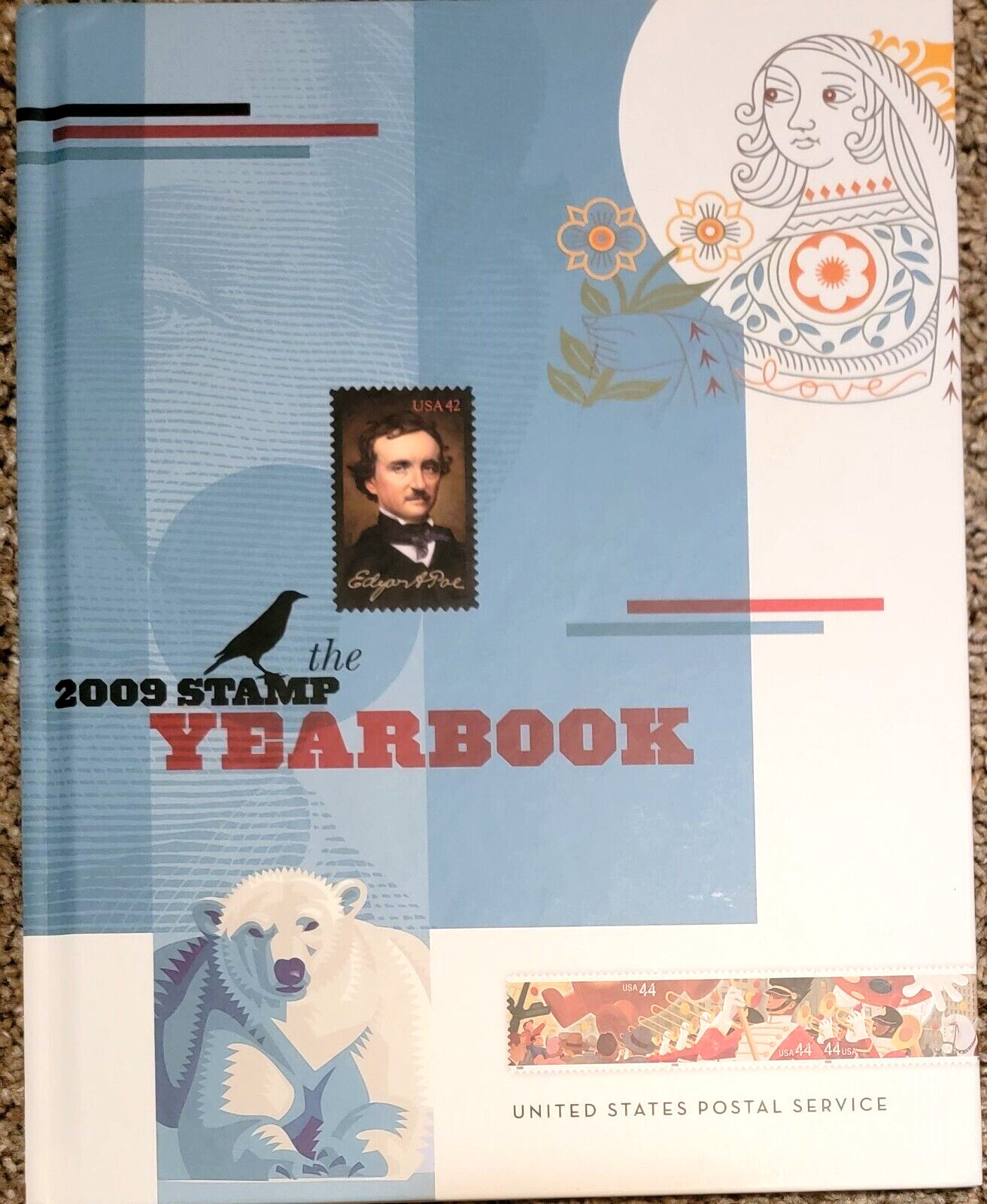 2009 Mint Set Commemorative Stamp USPS Yearbook Album - Stamps Mounted ...