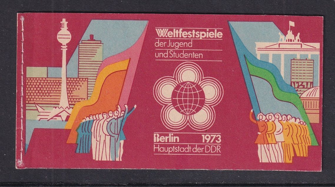German Democratic Republic DDR #1477a,1479a MNH 1973 festivals booklet ...