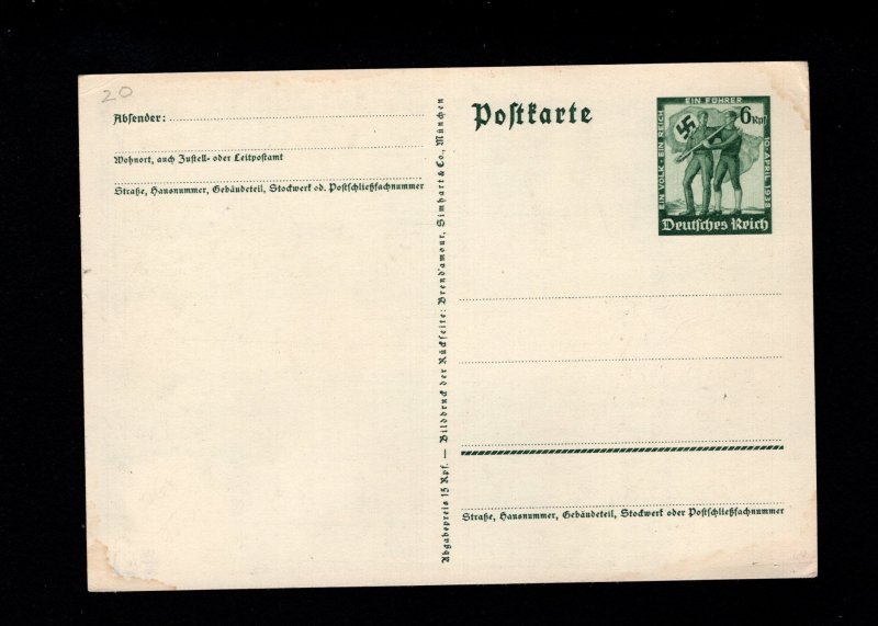 Germany Hitler Anschluss Wien Mint 1938 Postal Card H8 | Europe ...