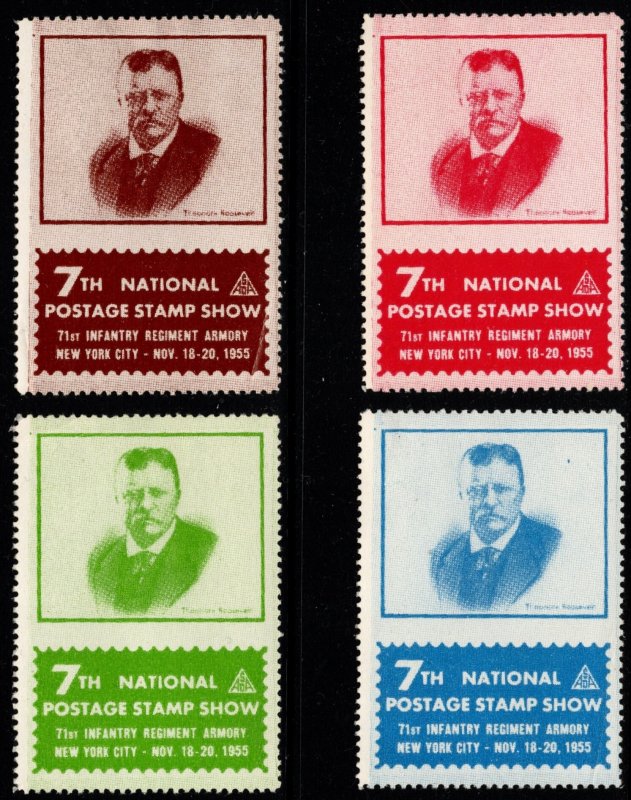 1955 US Poster Stamp NY ASDA 7th National Postage Stamp Show Set/4 ...