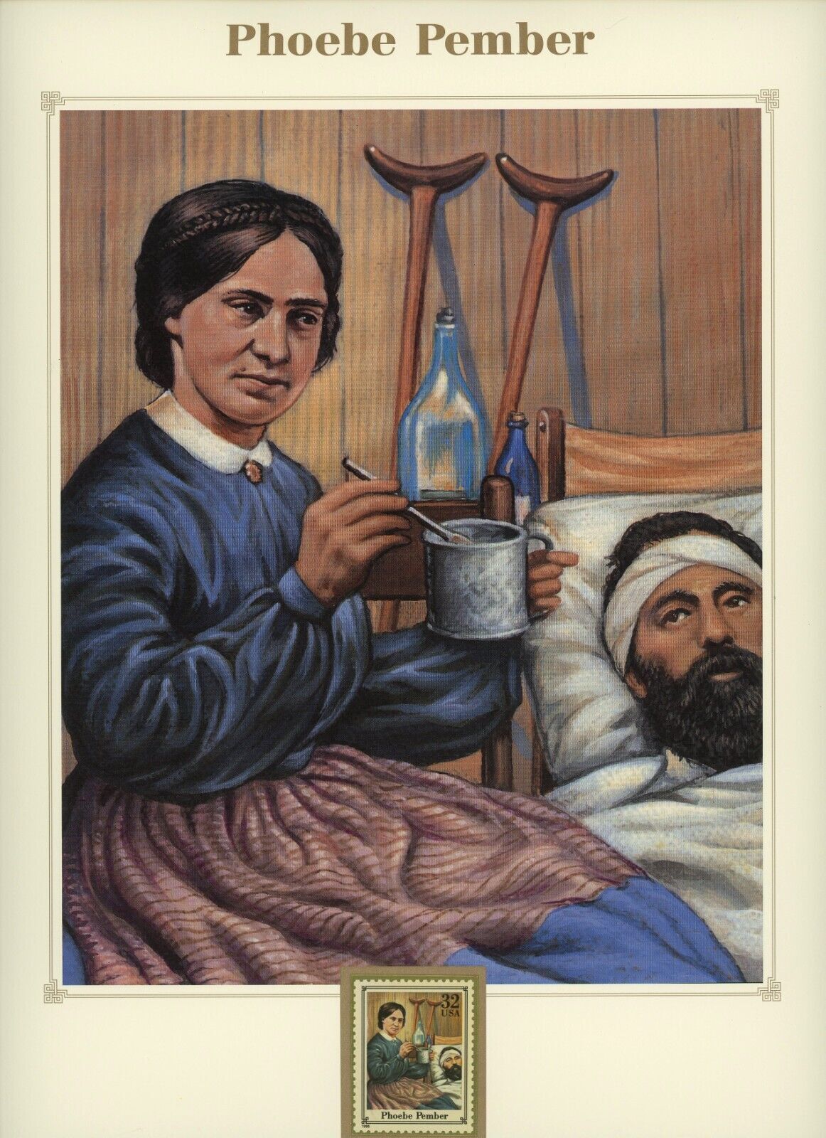 USA #2975r Phoebe Pember 1995 Civil War Issue 10x13" Poster Collectors ...