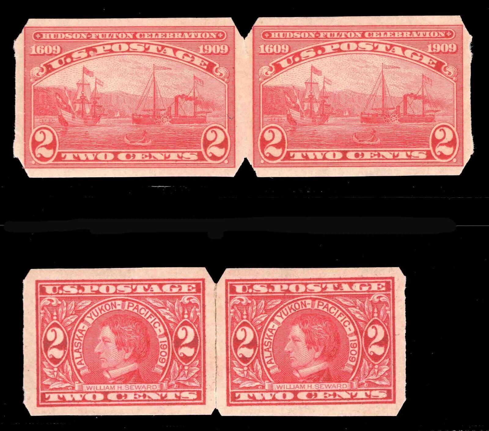 US Stamps #371,373 Type II Machine Perfs Mint OG H/NH LOT #78854 ...