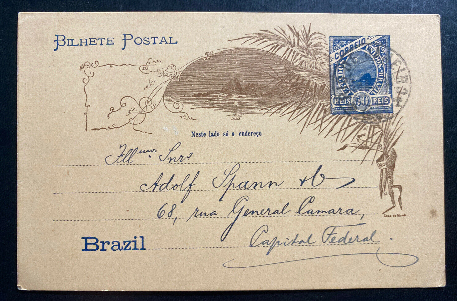 1898 Rio De Janeiro Brazil Postal Stationery Postcard Cover | Central ...