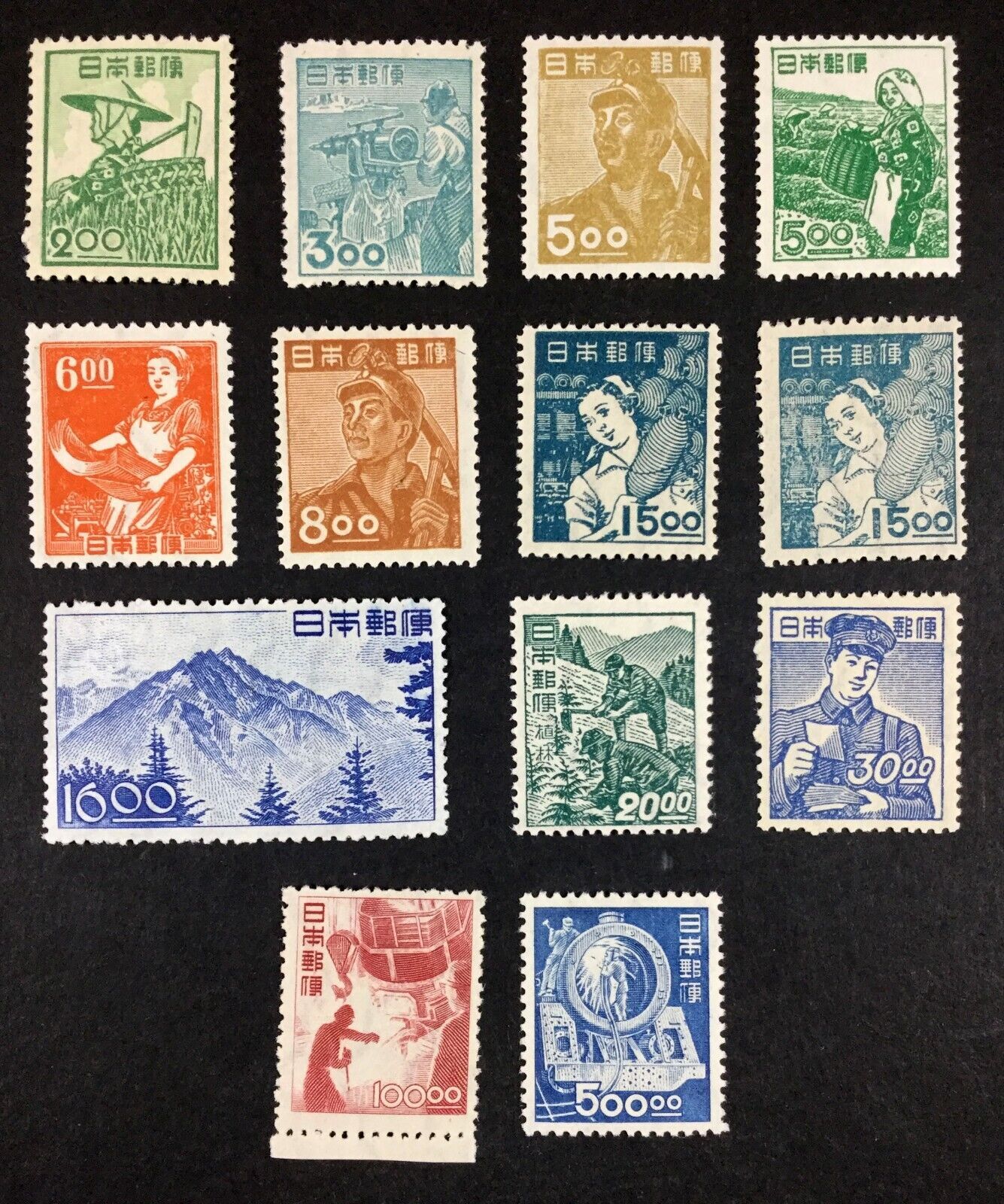 Japan SC #425-436 1948-49 Complete SET Mint OG NH LOT #68208 | Asia ...