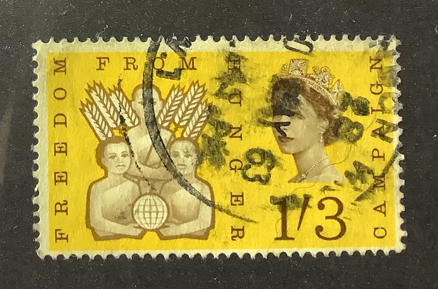 Great Britain 1963 Scott 391 used - 1sh3p, "Freedom from Hunger ...