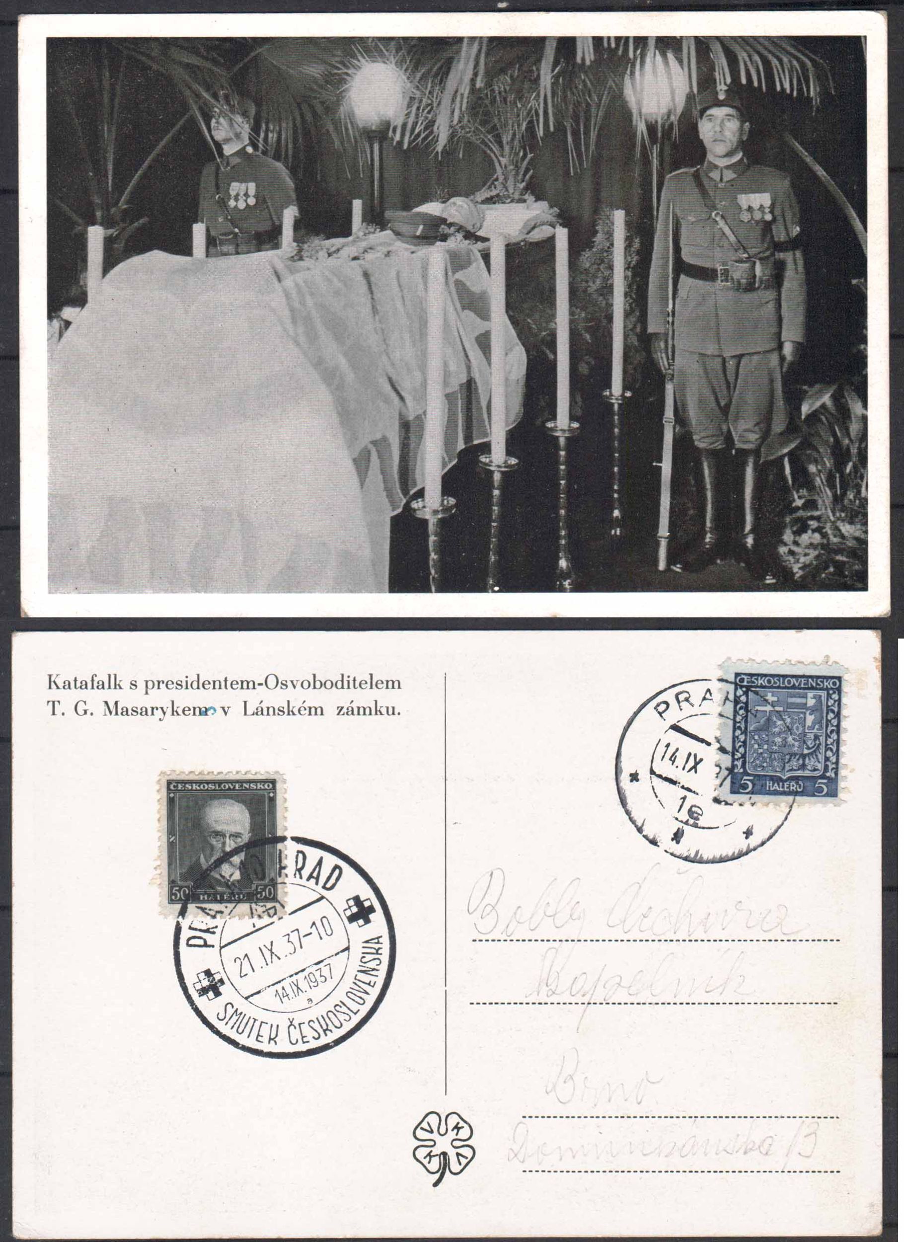 Czechoslovakia, President Masaryk Lying in State Funeral Coffin ...