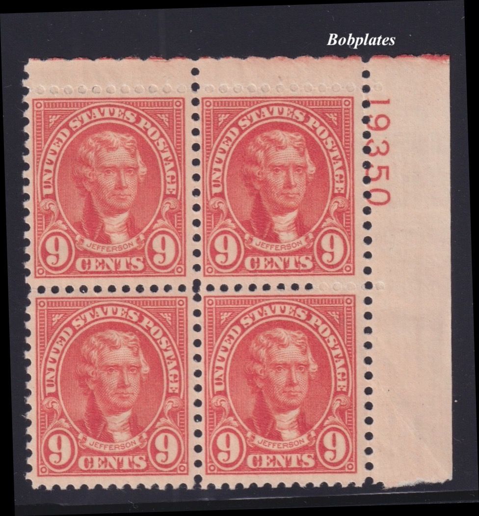 BOBPLATES US #641 Jefferson Upper Right Plate Block 19350 F-VF LH SCV ...