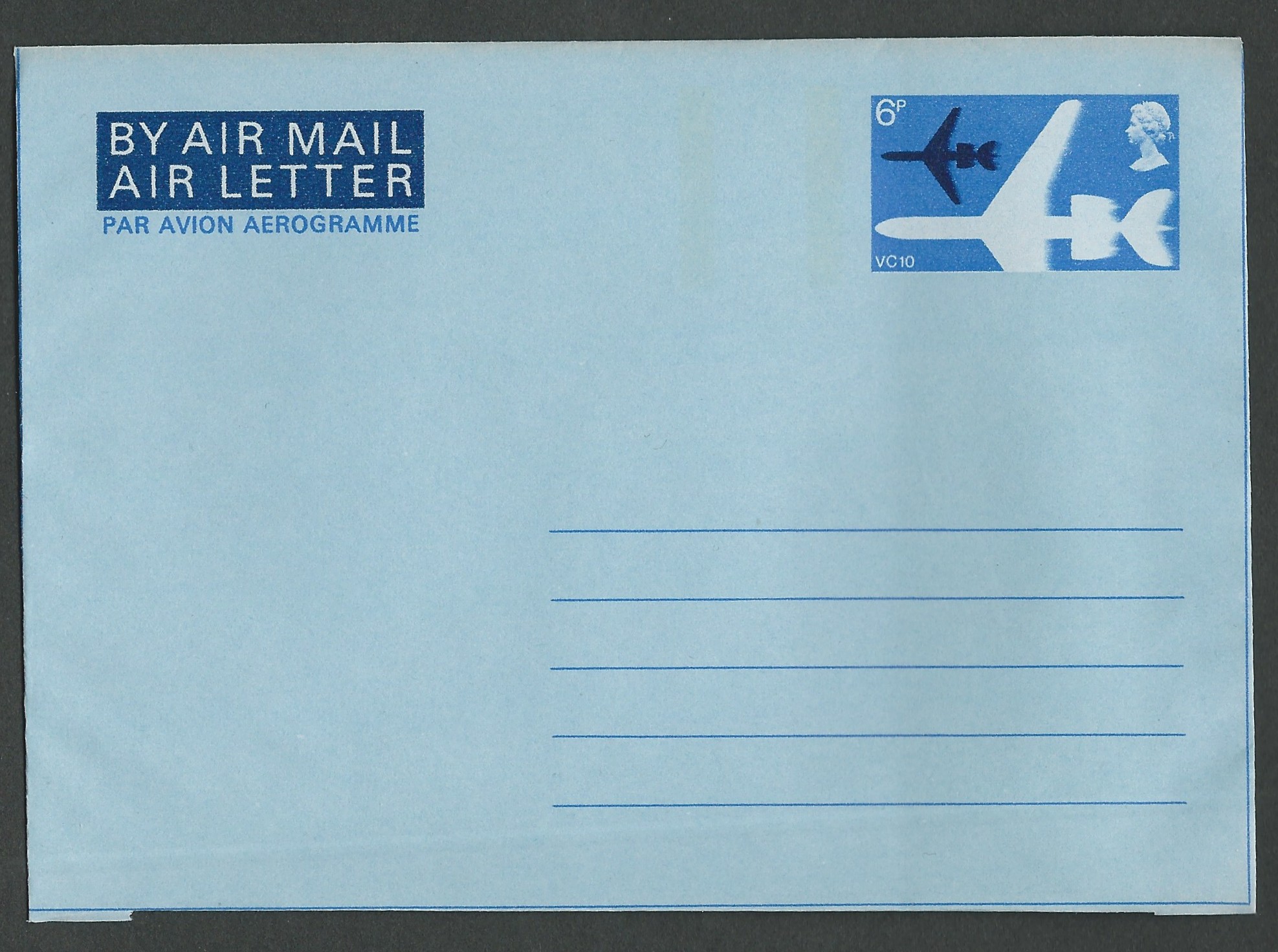 Great Britain Aerogramme 6p. VC-10 Aircraft 1973 (1) Mint / HipStamp