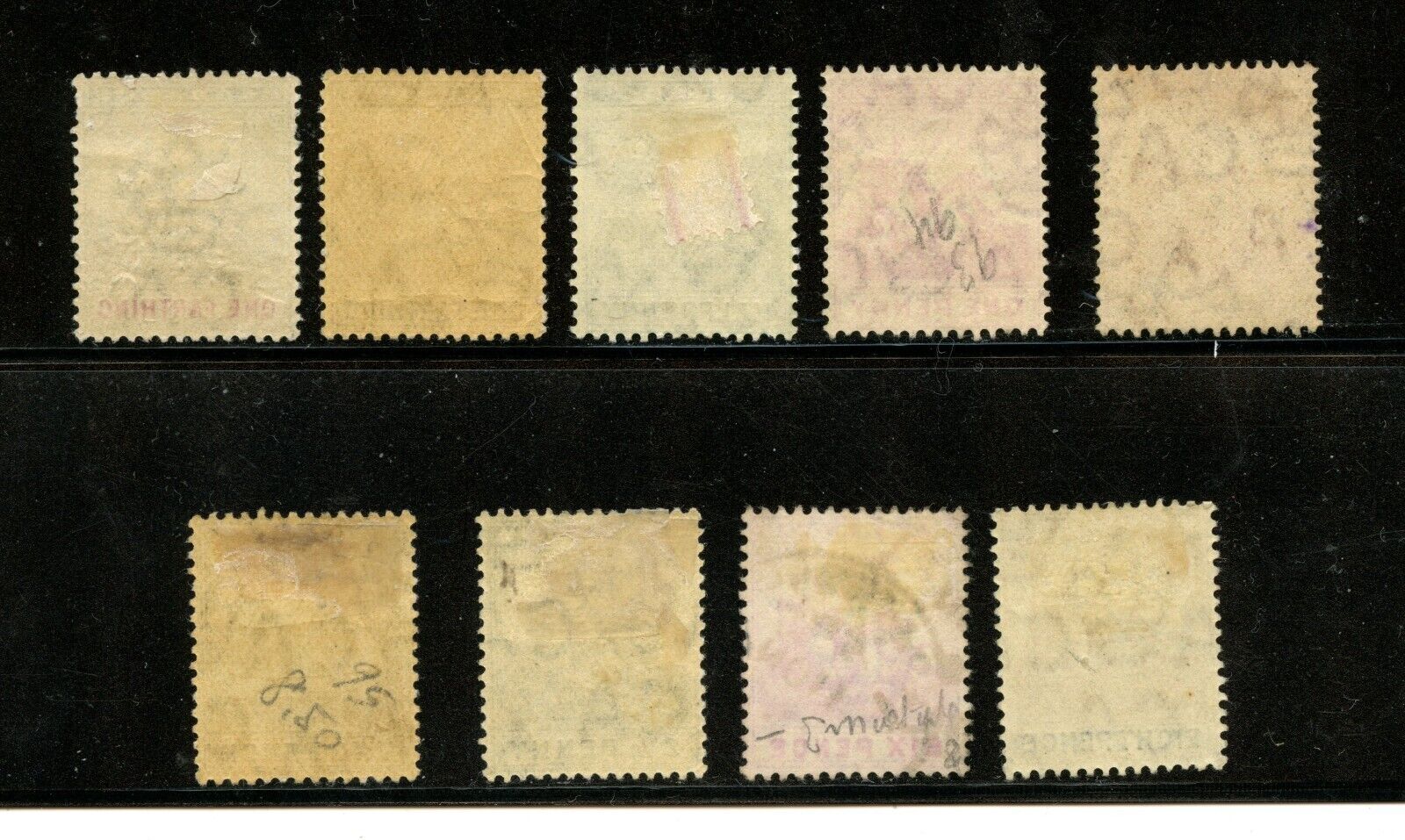 Barbados #90-97 & #99 (B663) Badge of 1904-1910, M, H, & U, F-VF, CV ...