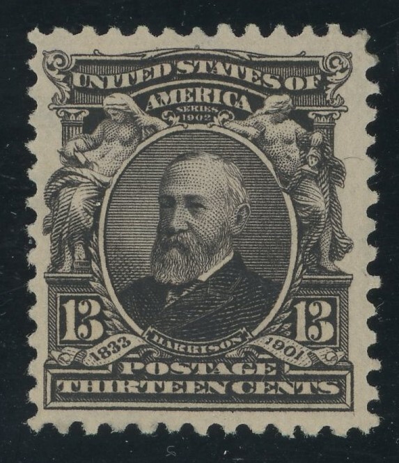 USA 308 - 13 cent Harrison - VF Mint hinged | United States, General ...