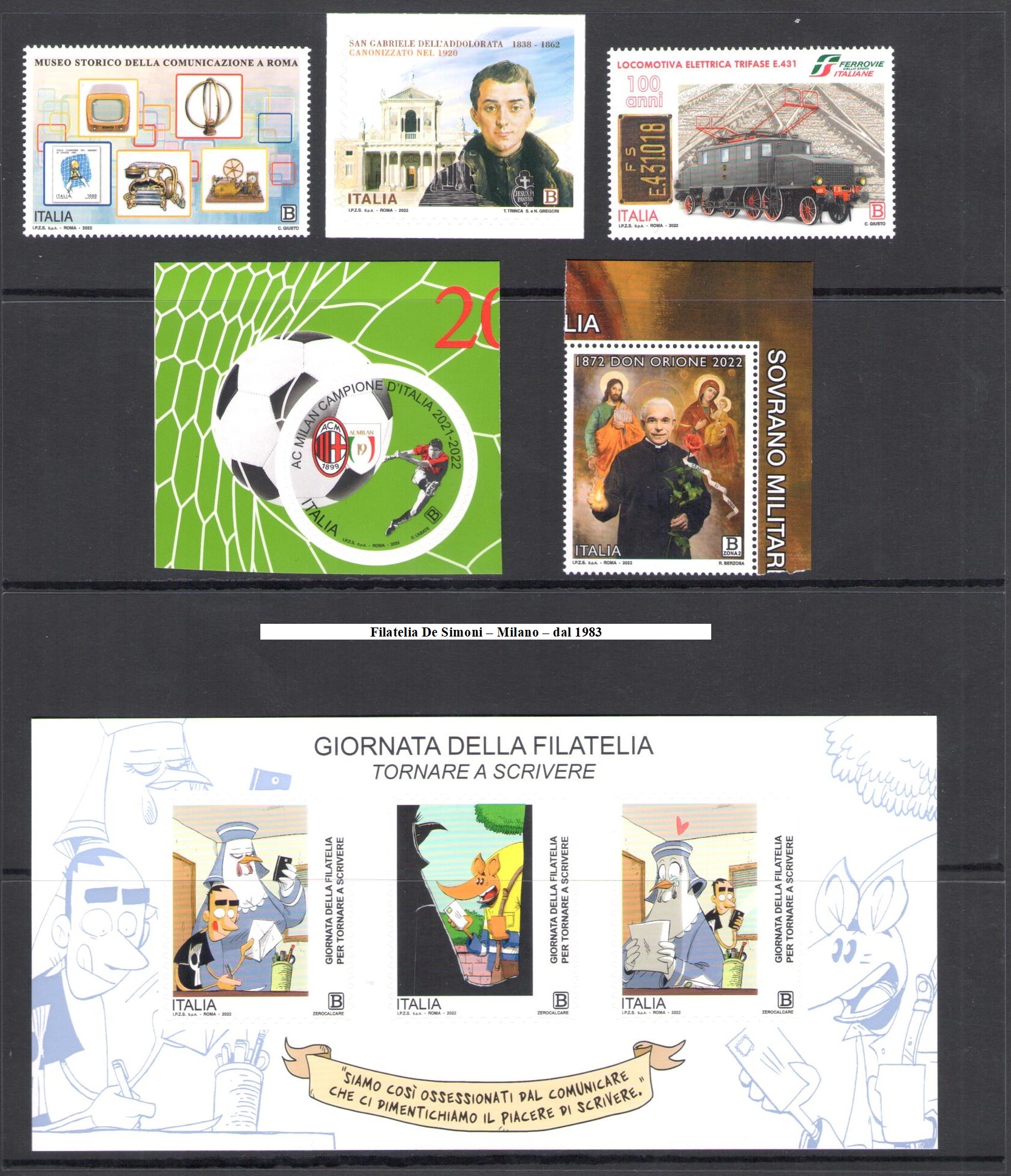 2022 Italy Republic, Full Year, New Stamps, 90 Values + 4 Sheets + 2 ...