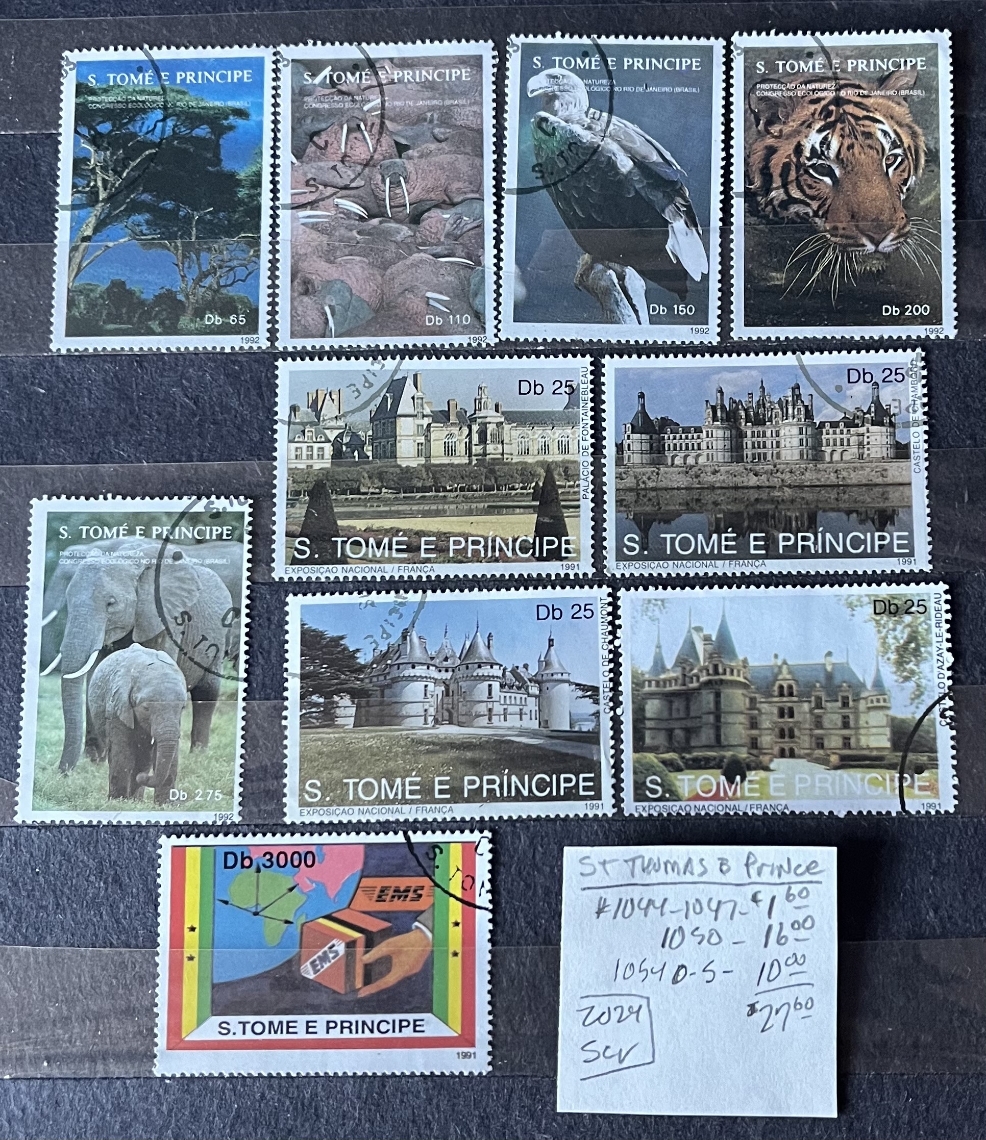 St. Thomas & Prince Island Selection #1044//1054S- SCV=$27.00 | Africa ...